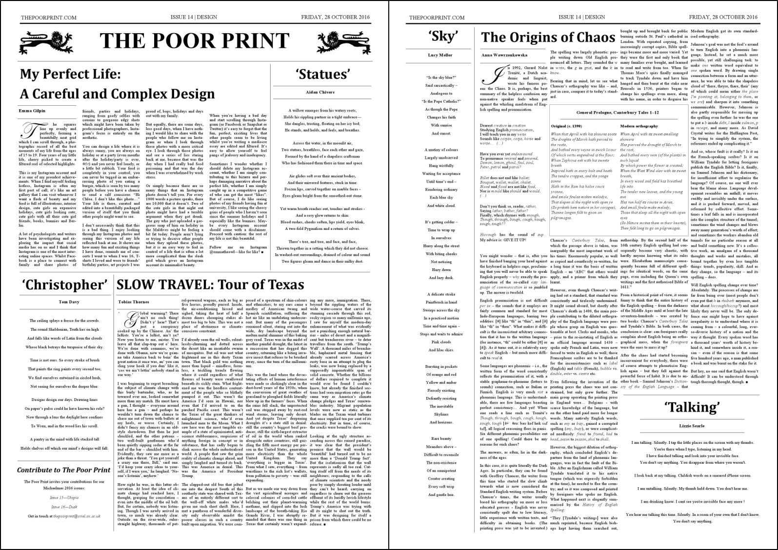Issue #14 – Design – The Poor Print