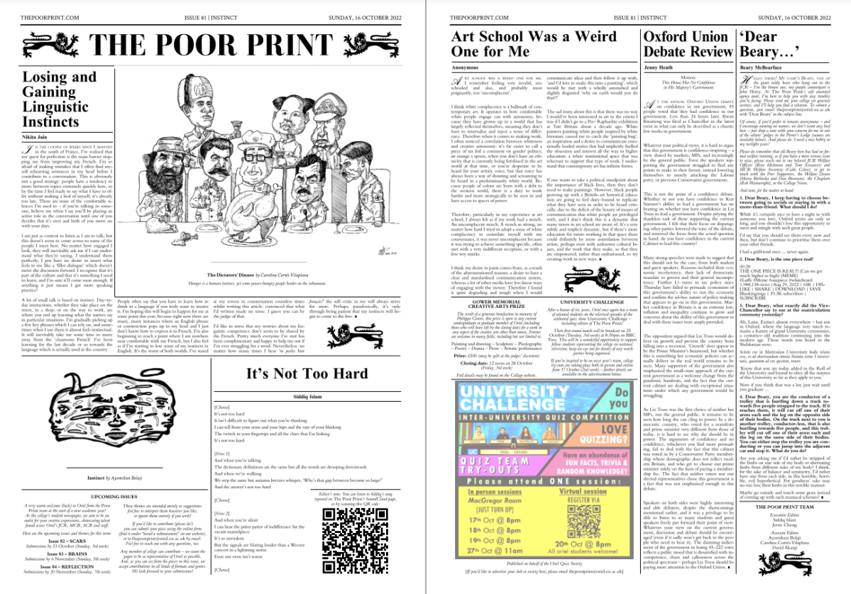 Issue #81 – Instinct – The Poor Print
