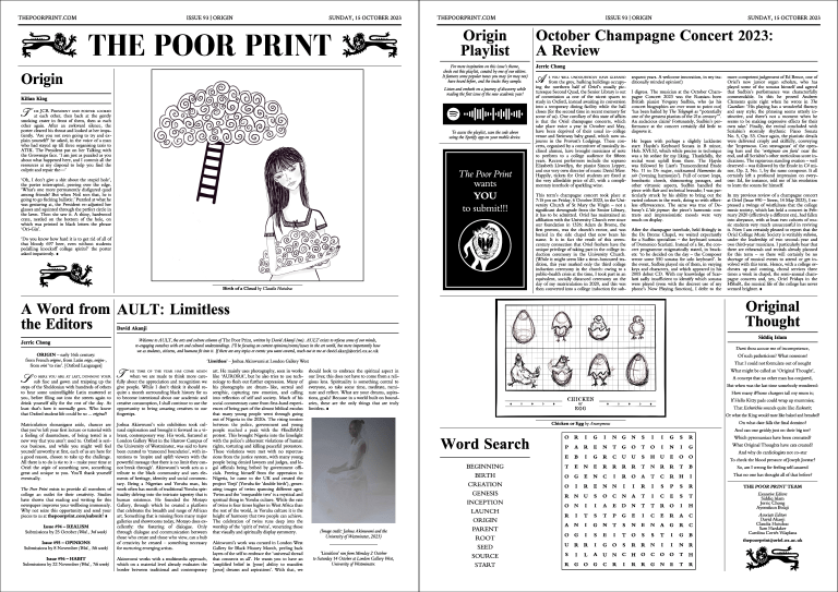 Issue #93 – Origin – The Poor Print
